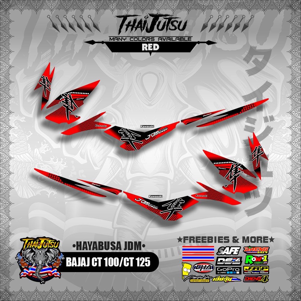 BAJAJ CT 100/CT 125 DECALS ( HAYABUSA JDM )【ThaijutsuStickers】 | Shopee ...