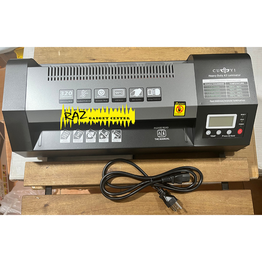 Cuyi A4 And A3 Size Laminator Hot And Cold With Reverse Function 220v Heavy