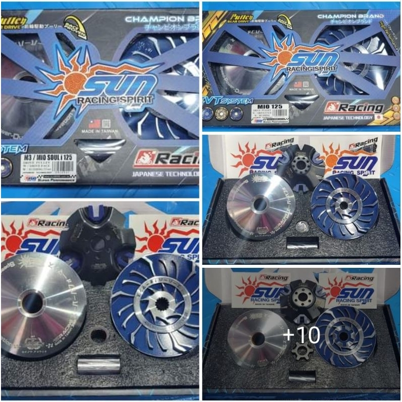 SUN RACING PULLEY SET AEROX/ NMAX /MIO I/ MXI/ SPORTY / CLICK / BEAT ...
