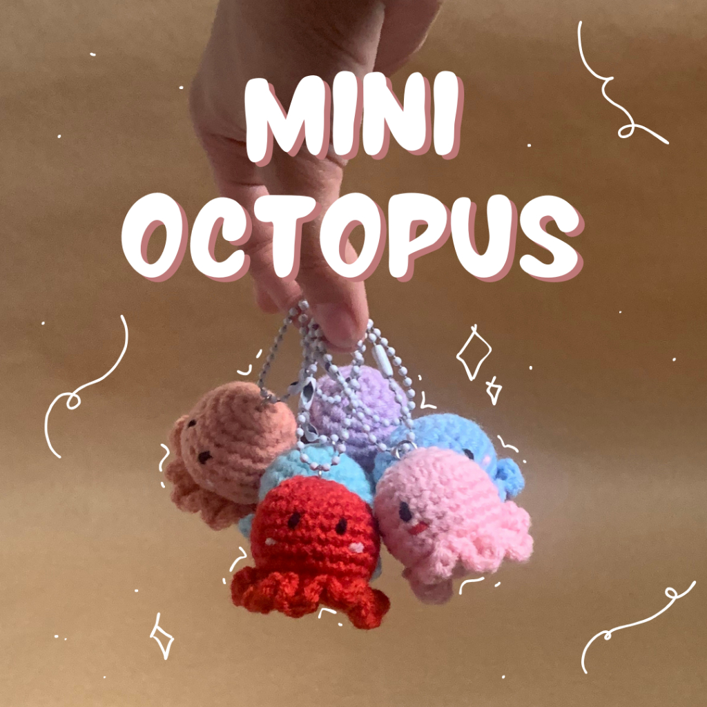 Crochet Mini Octopus Crochet Keychain (READ DESCRIPTION) | Shopee Malaysia