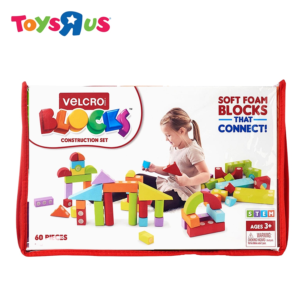 Velcro Soft Foam Blocks Construction Set 70187, Building Blocks (60 ...