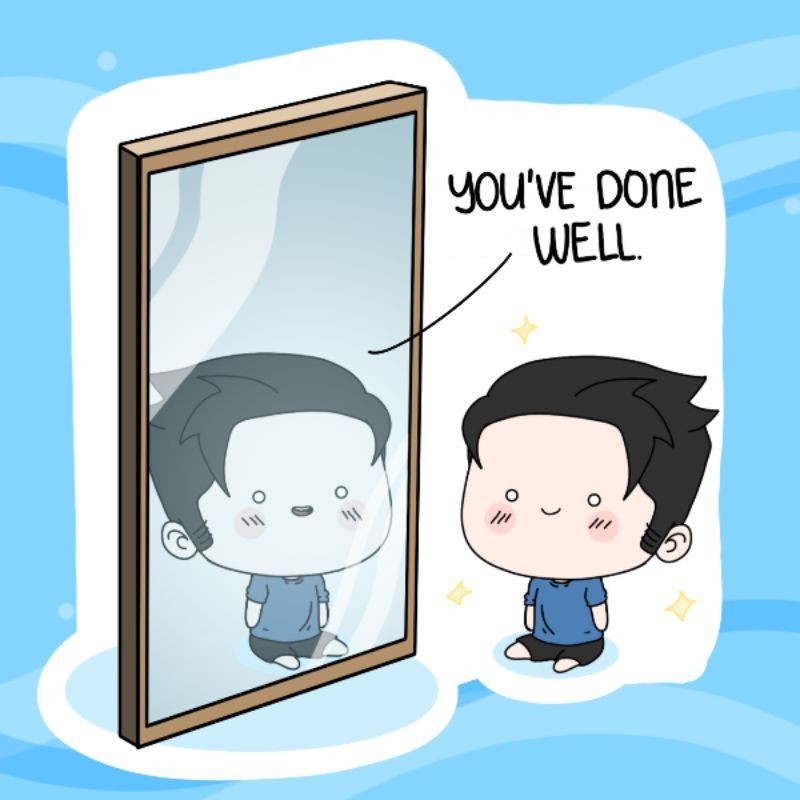 SSKAIT Boy Waterproof funny mood die cut sticker - You've done well ...
