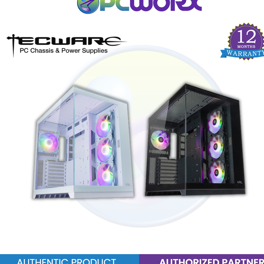 Tecware VXL EVO ATX - 3x 120mm (Rev) Fans + 120mm Omni link aRGB fans ...