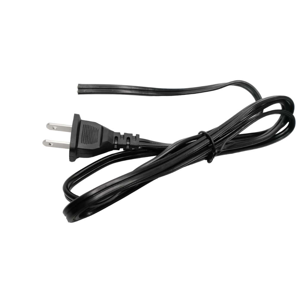 PC PO POWERCORD AC 6A 250V 2-PIN US TYPE to OPEN WIRE, 1-meter HEAVY ...