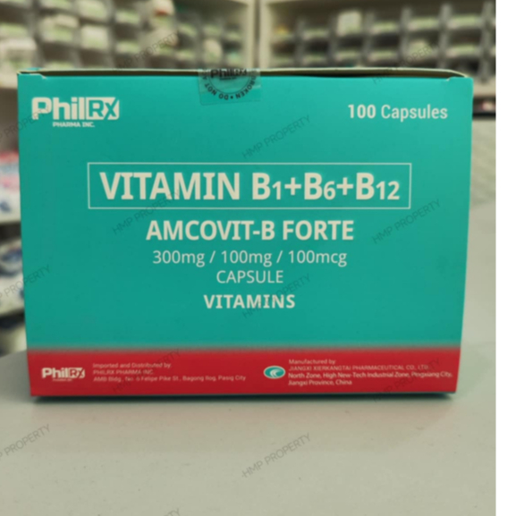 AMCOVIT - B FORTE B - COMPLEX PER BOX (NERVE HEALTH SUPPLEMENT) HMP ...
