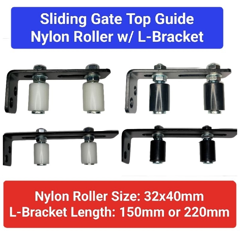 maxville.ph Sliding Gate Top Guide Nylon Roller with L Bracket | Shopee ...