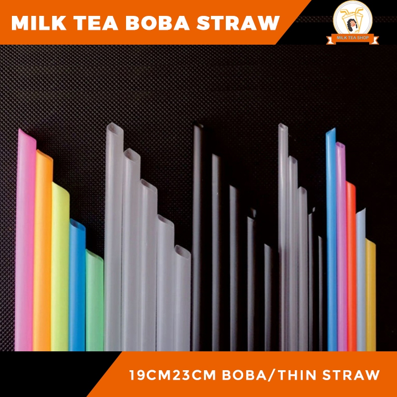 100pcs Boba Straw Individual Wrapped Milktea Straw /Juice Straw/ Pearl ...