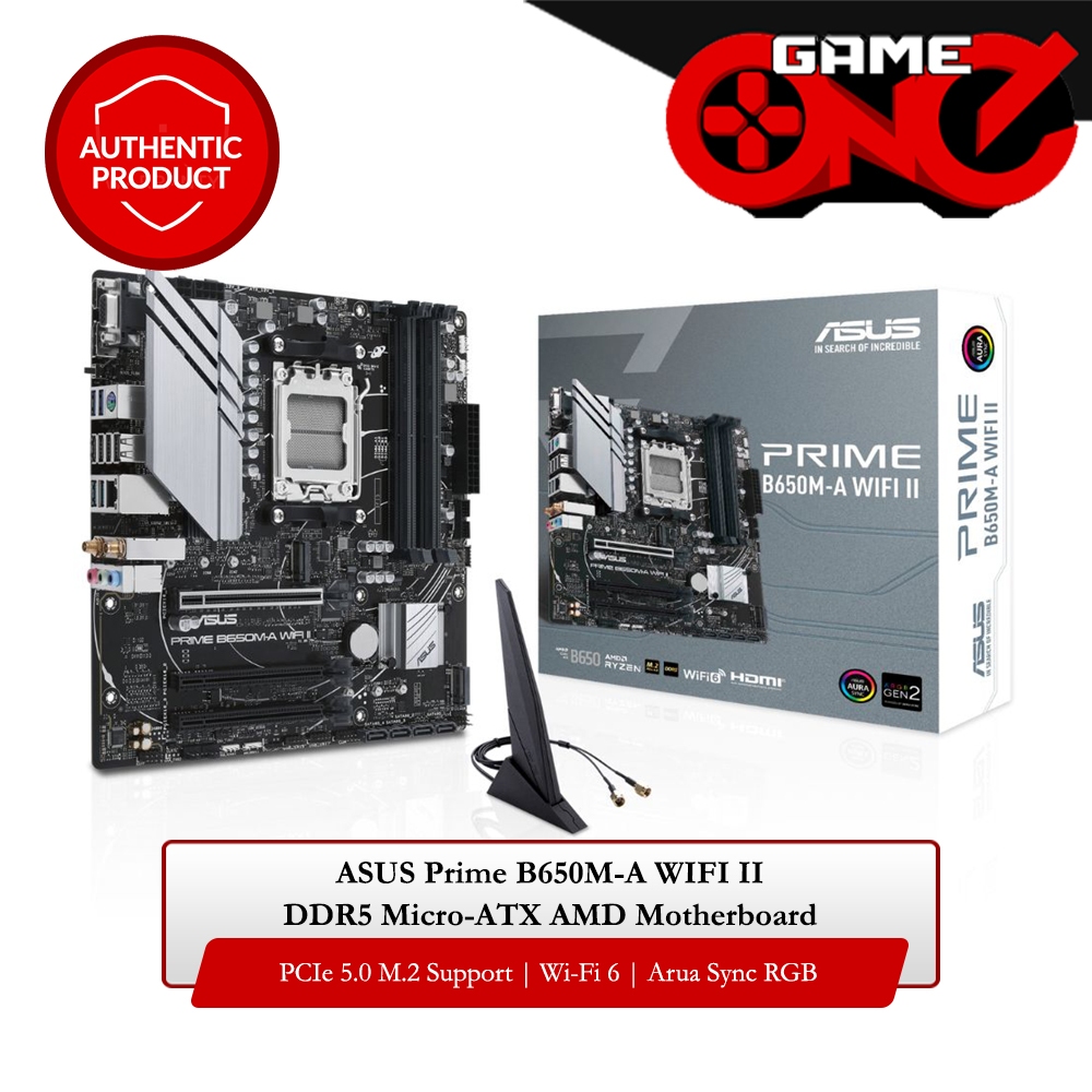 ASUS Prime B650M-A WIFI II DDR5 Micro-ATX Wi-Fi 6 AMD Motherboard ...