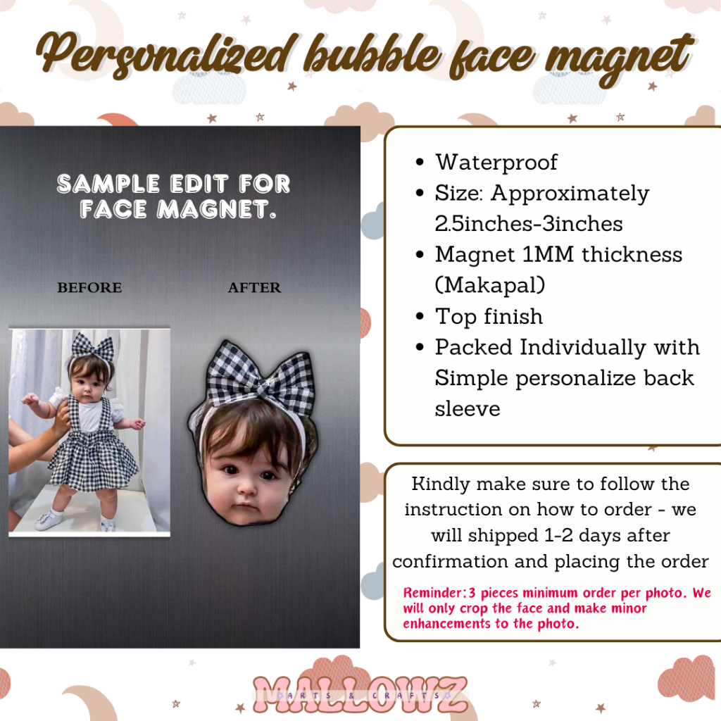 Face-tastic Personalized Photo Magnets ( face magnet babies and kids ...