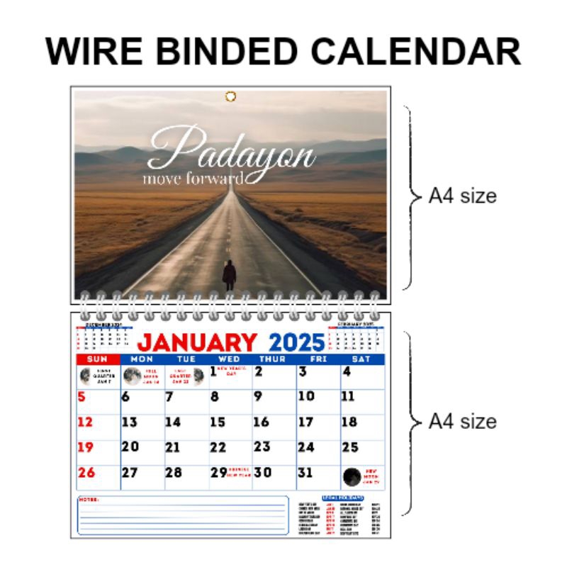 [PK] WALL HANGING CALENDAR 2025 SIZE A3 AND A4 | Shopee Malaysia