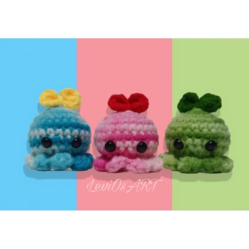 Mini Octopus Crochet Keychain/ Powerpuff Girls Inspired | Shopee Malaysia