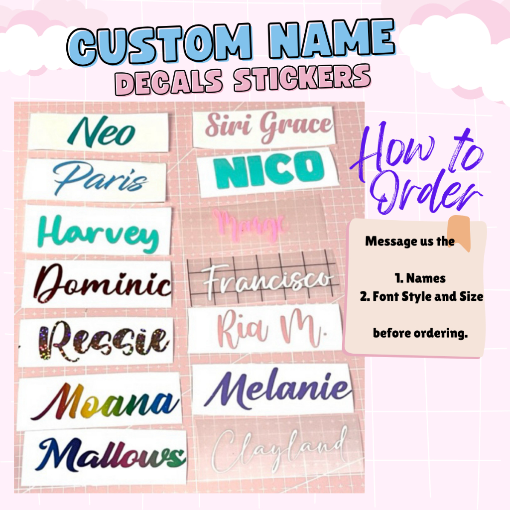 Personalized Customized Name Vinyl Sticker Decal for Tumbler Motorcycle ...