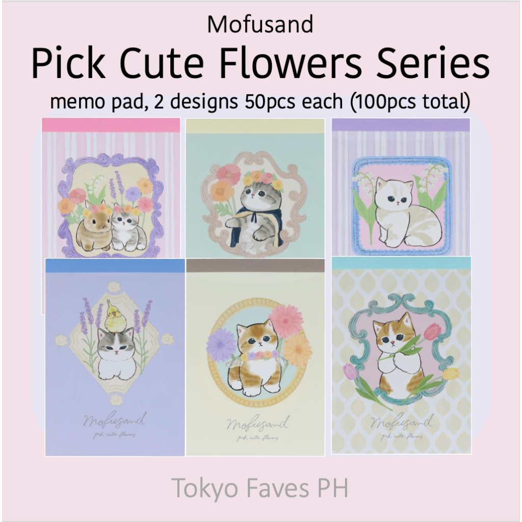 Mofusand Mini Memo Pad Pick a Cute Flower Series Made in Japan | Shopee ...