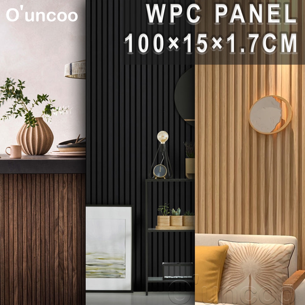 O'uncoo Wall Panel WPC Wall Decoration Grain TV Background Wallboard ...