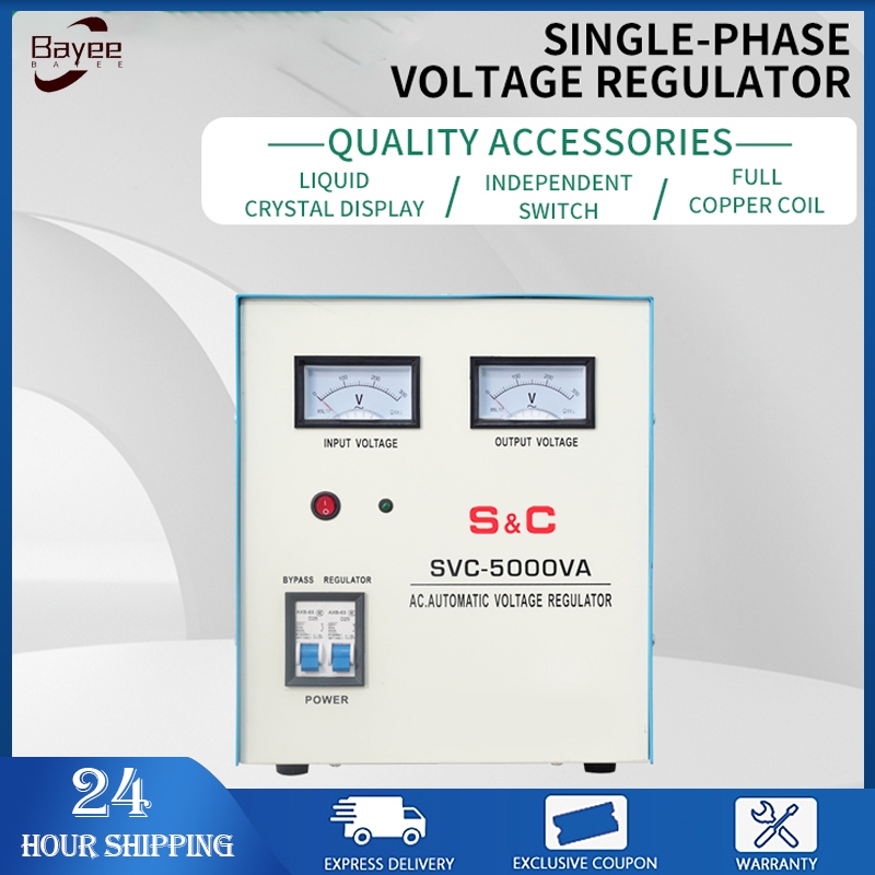 SVR-5000 VA AVR Automatic Voltage Regulator 5000W AVR Servo Type AVR ...