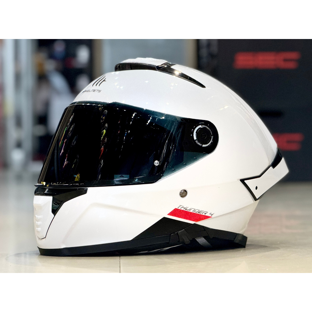 MT Thunder 4 Solid Full Face Dual Visor Helmet with Free Extra Clear ...