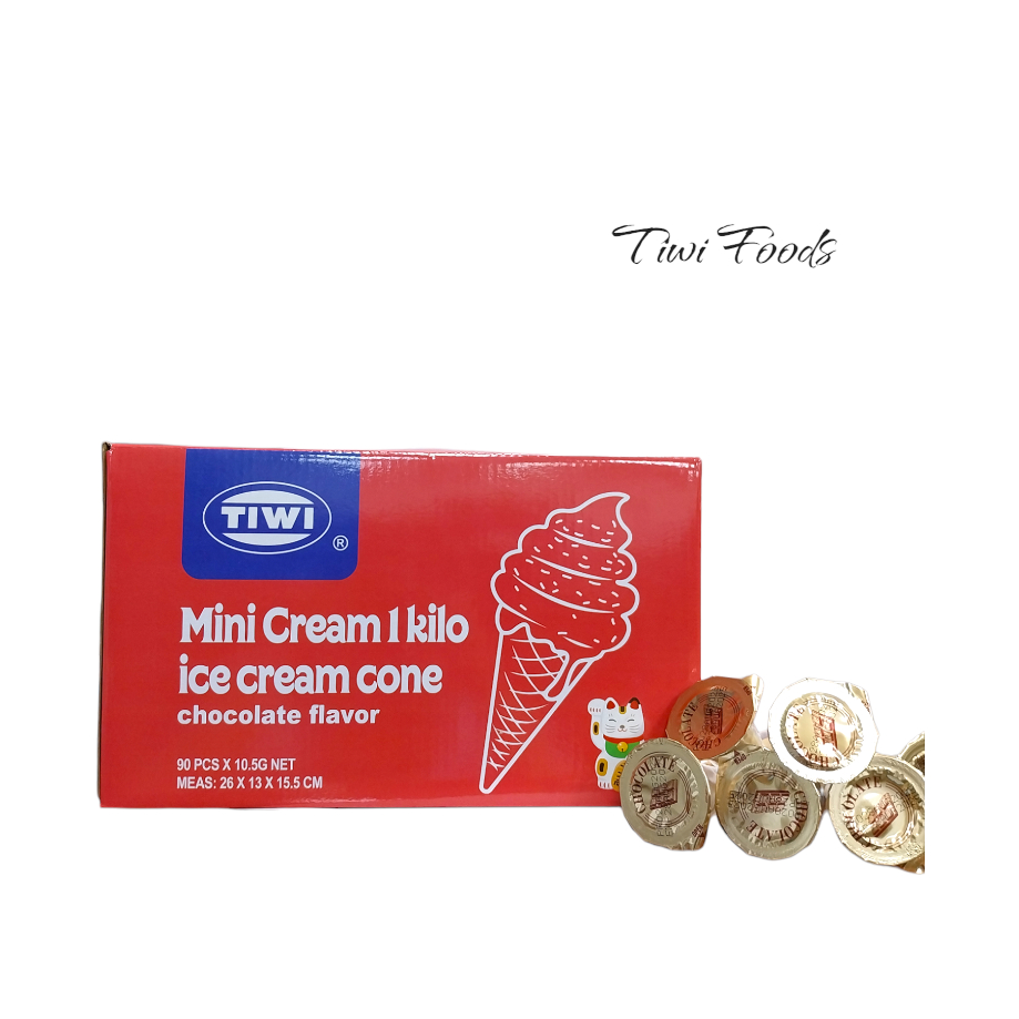 Tiwi Mini Cream 1kilo Ice Cream Cone chocolate | Shopee Malaysia