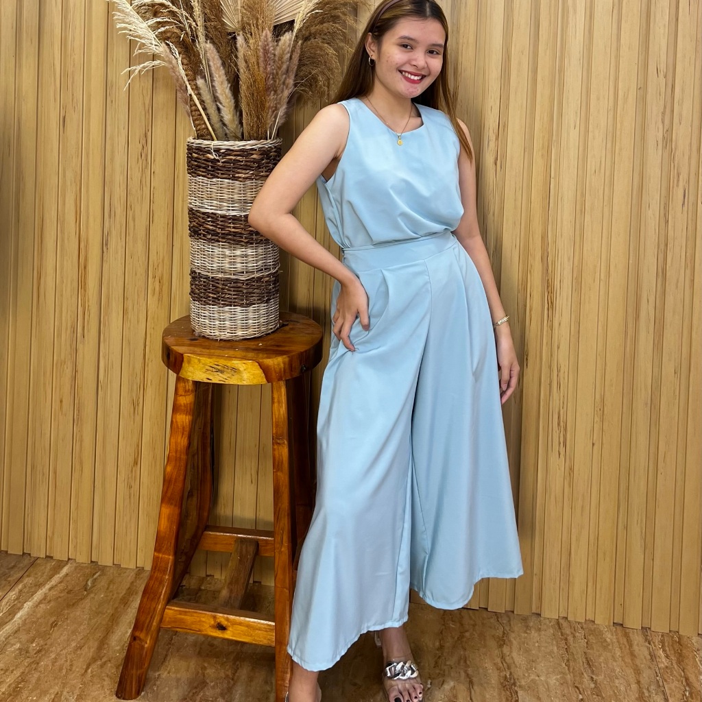 LEAN COORDINATES (XS to Medium, Premium Taslan Fabric, Wide Leg Pants ...