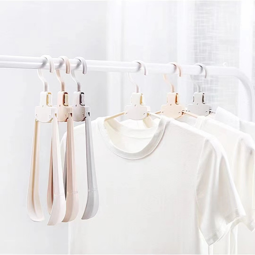 Plastic travel folding clothes hanger portable magic clothes hanging ...