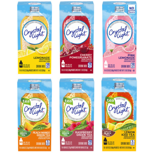 [Crystal Light] Low Calorie Drink Mix Powder 6Flavors/Fruit Lemonade ...