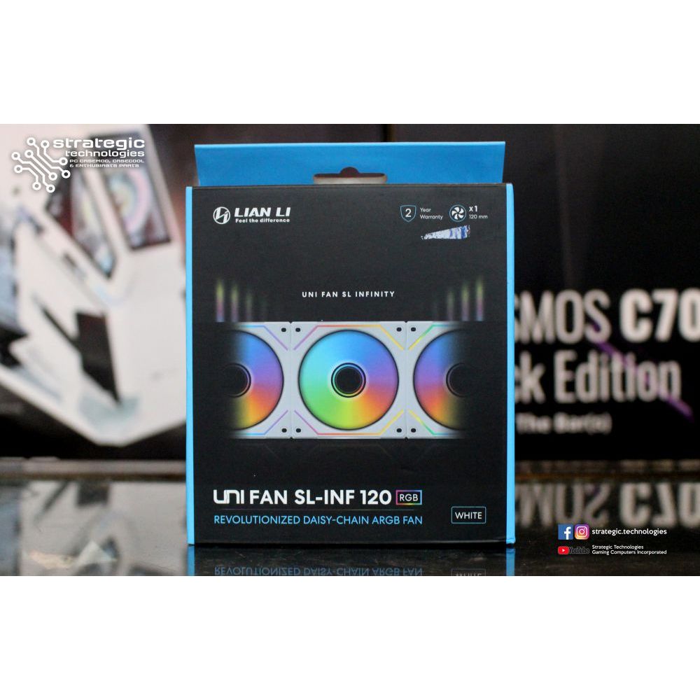 Lian Li Unifan SL Infinity 120 Infinity Mirror ARGB 120mm Single Case ...