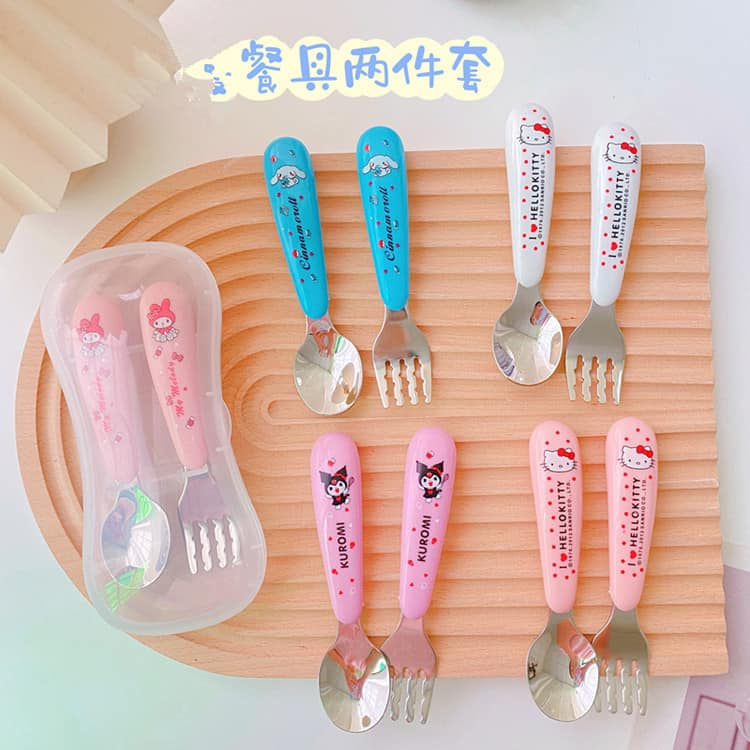 8028 SPOON SET FOR KIDS WITH CASE CHARACTER SPOON SET | Shopee Malaysia
