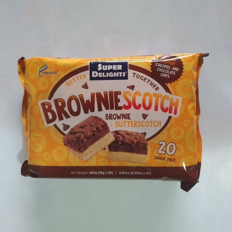 Super Delights Bites Brownie Butter Scotch 280g 20pcs | Shopee Malaysia