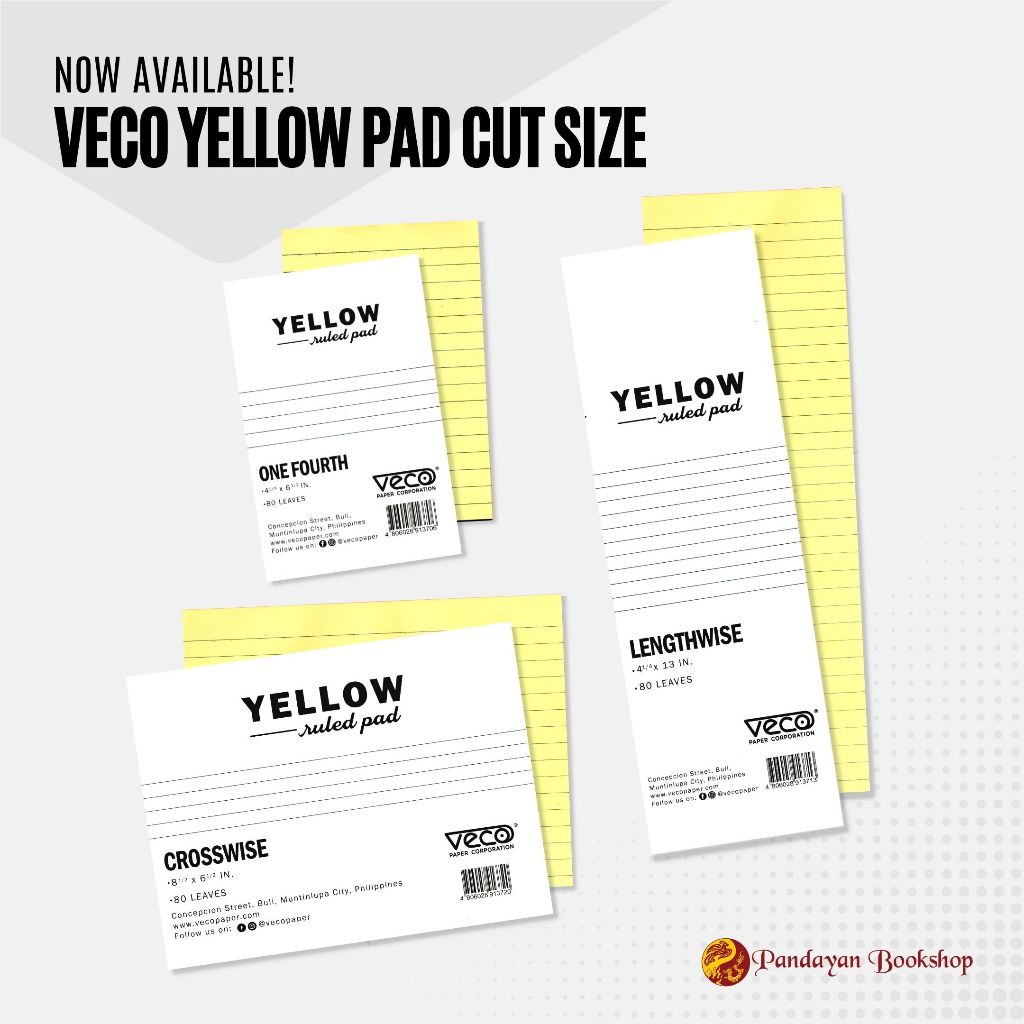 Yellow Ruled Pad Cut Size 80lvs | Shopee Malaysia