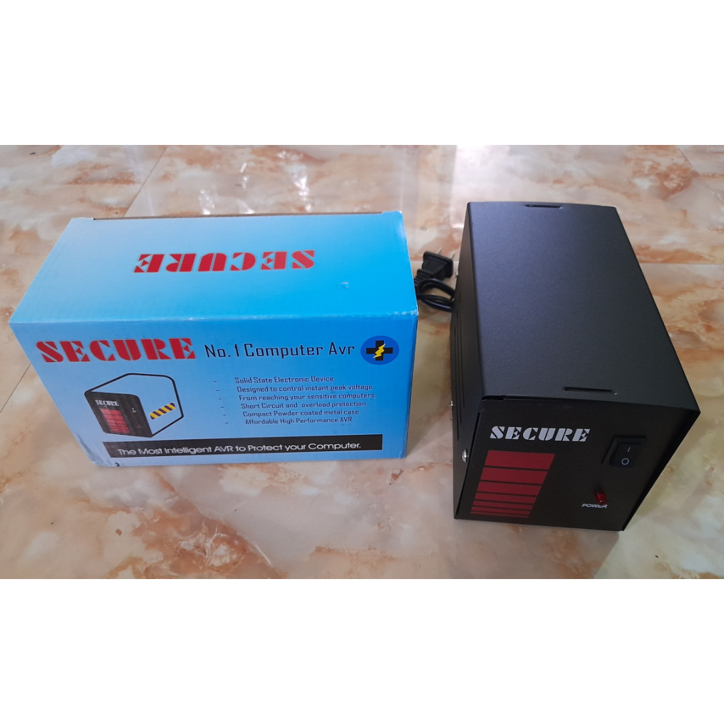 Secure AVR Automatic Voltage Regulator 220 Volts w/ Surge Short and Overload circuit Protection ...