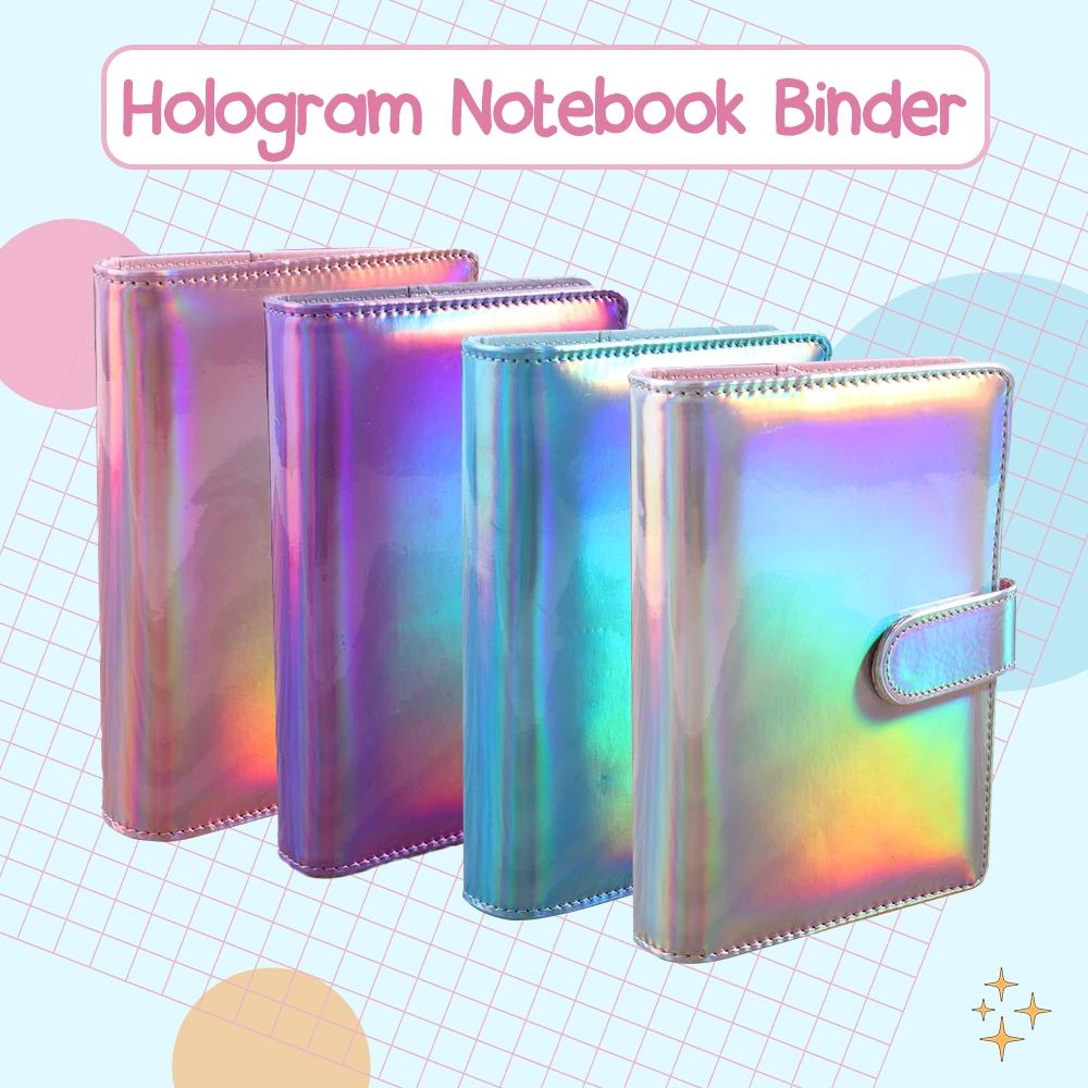 A5 Macaron Laser Hologram Notebook Binder Storage Photocard Binder with ...