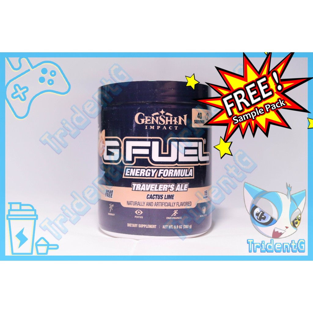 G Fuel TRAVELER'S ALE inspired by Genshin Impact Game Gfuel 40 servings ...