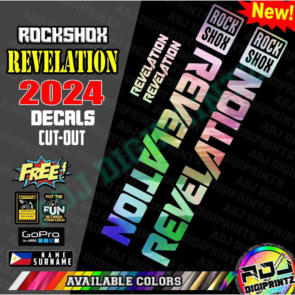 ROCKSHOX REVELATION 2024 FORK DECALS for MTB CUT-OUT | Shopee Malaysia