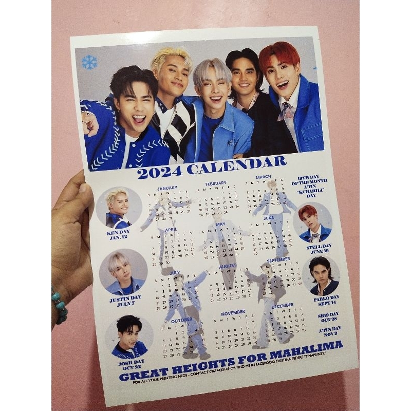 MAHALIMA WALL CALENDAR A3 POSTER SIZE White and Blue | Shopee Malaysia