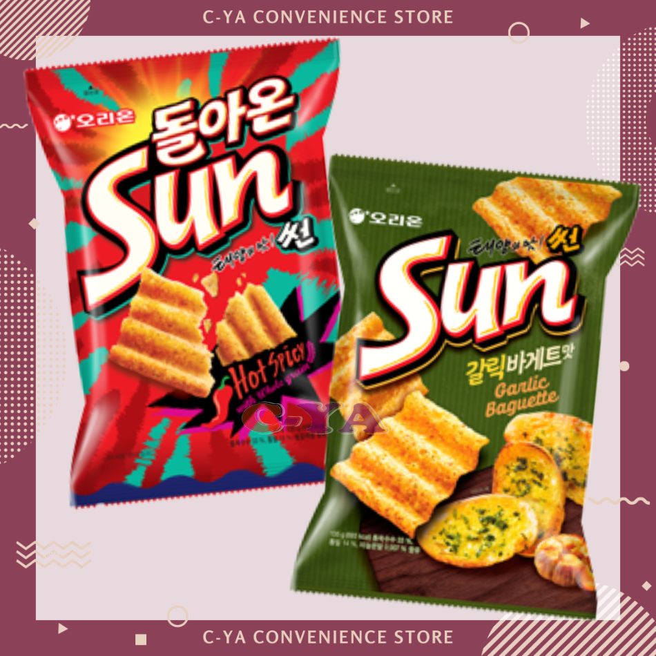 ORION Sun Corn Chips Hot & Spicy and Garlic Baguette 80g | Shopee Malaysia