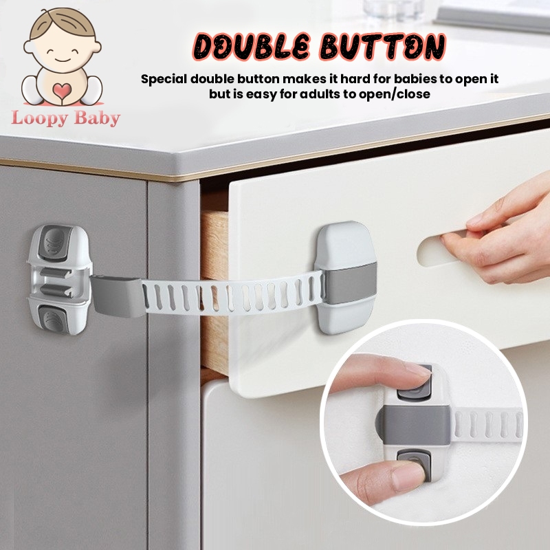 Adjustable Child Lock for Refrigerator Baby Safety Lock Fridge Guard ...