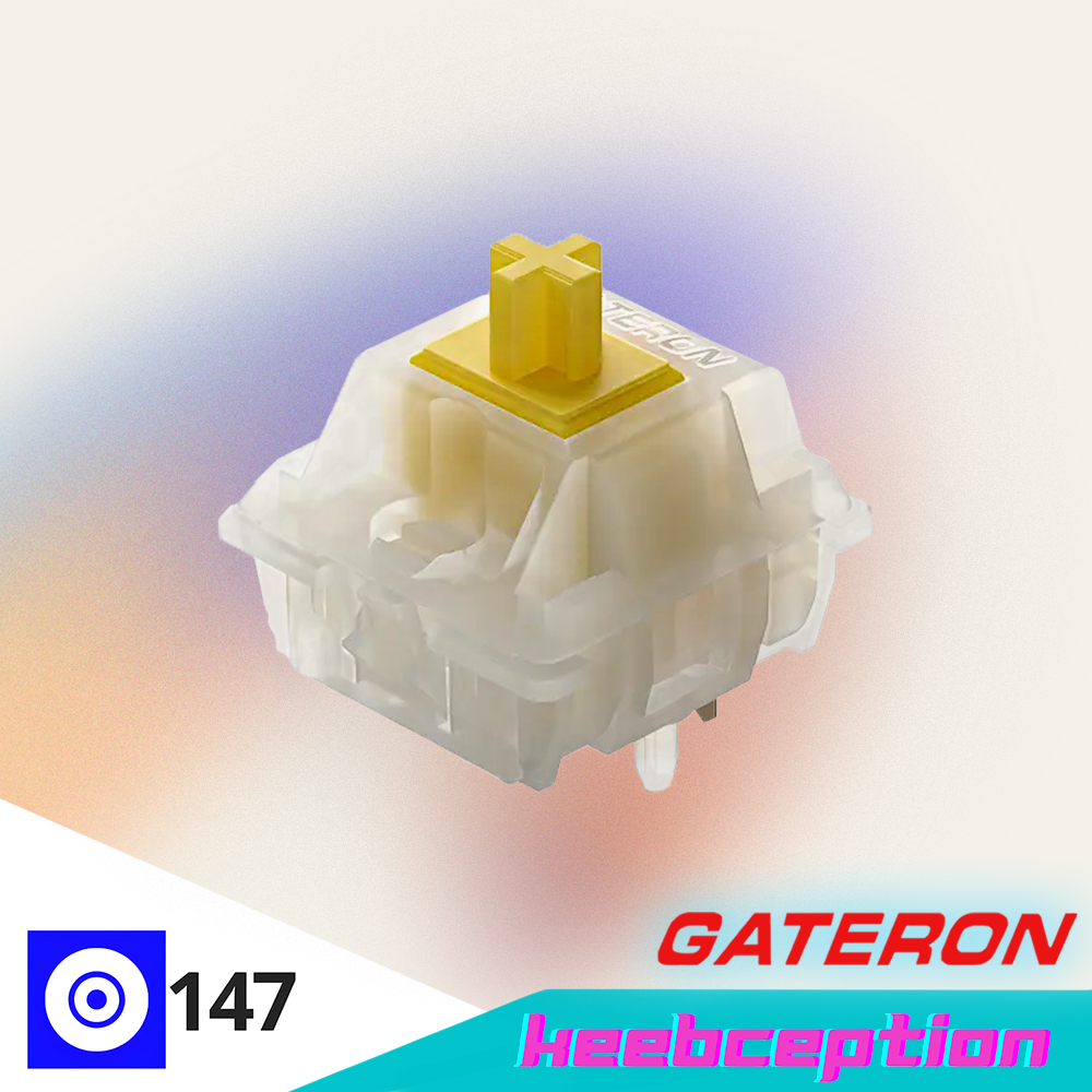 Gateron Milky Yellow PRO KS-3X1 Linear Switch (5 or 10 pcs) [Mechanical ...