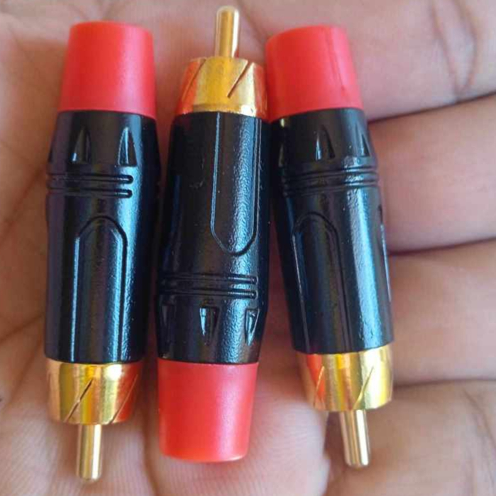 RCA AUDIO JACK CONNECTOR BLACK RED MALE | Shopee Malaysia