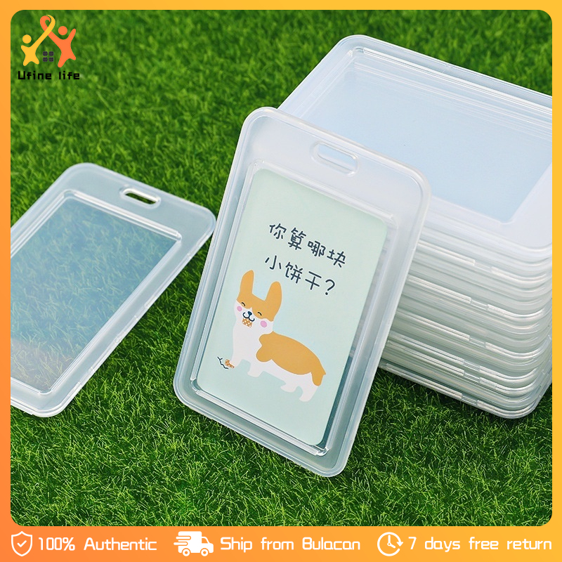 5/10pcs ID Card Holder Transparent Name Tag Card Case Student Employee ...