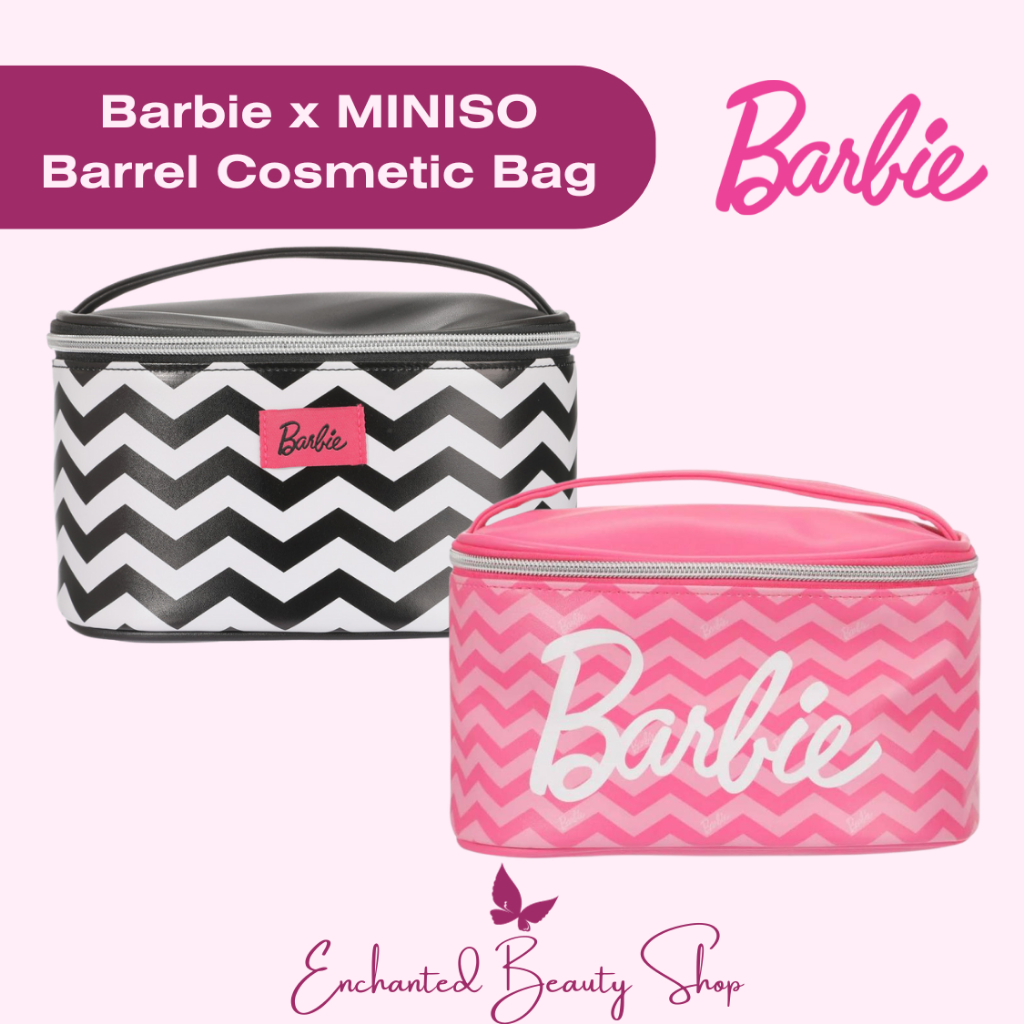 Barbie x MINISO Barrel Cosmetic Bag | Shopee Malaysia