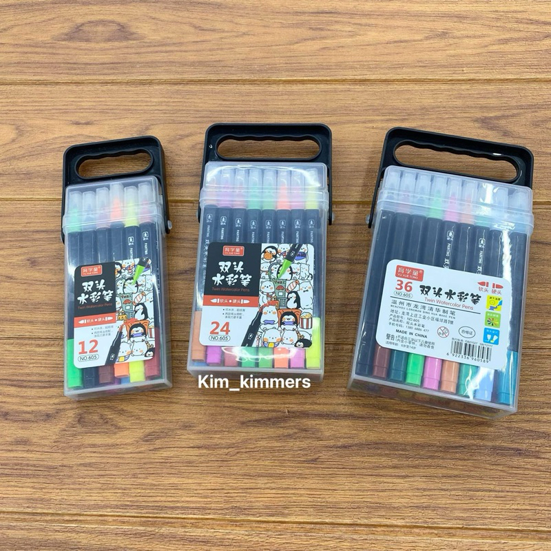 Marker Dual Tip Twinpen marker coloring Brush and Fine Pen 12 24 36 pcs ...
