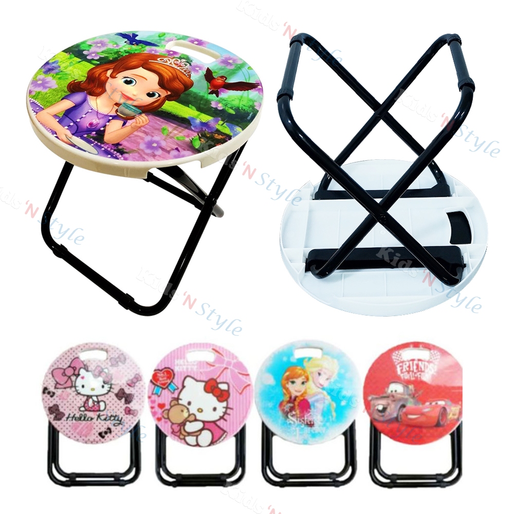 Kids Cartoons Character Design Folding Chair Stool | Shopee Malaysia