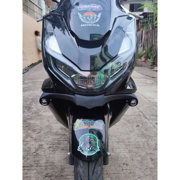 Honda PCX 160 Air Scoop Mini Driving Light Bracket V2 Black | Shopee ...
