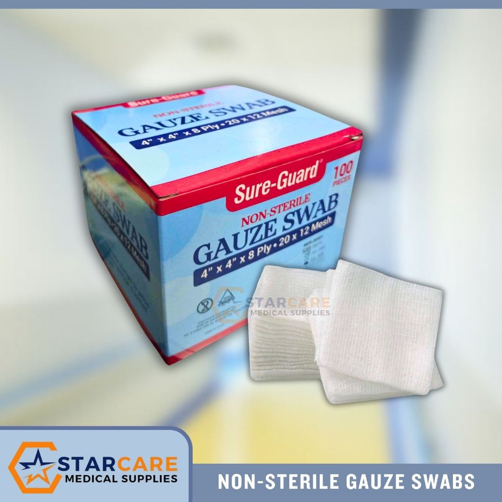 Non-Sterile Gauze Pad Sure-Guard 100pcs | Shopee Malaysia