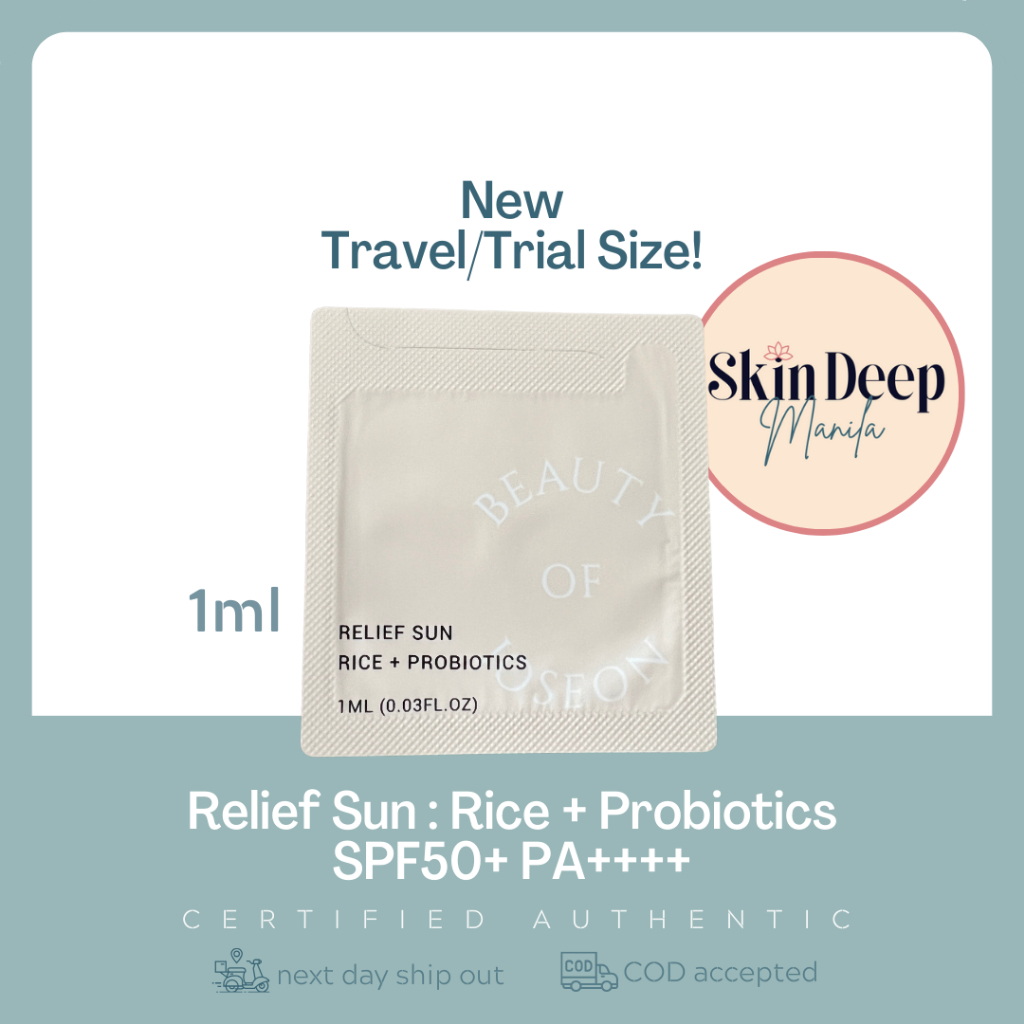 Relief Sun: Rice + Probiotics SPF 50 PA ++++ Trial Size 1ml Sunscreen ...