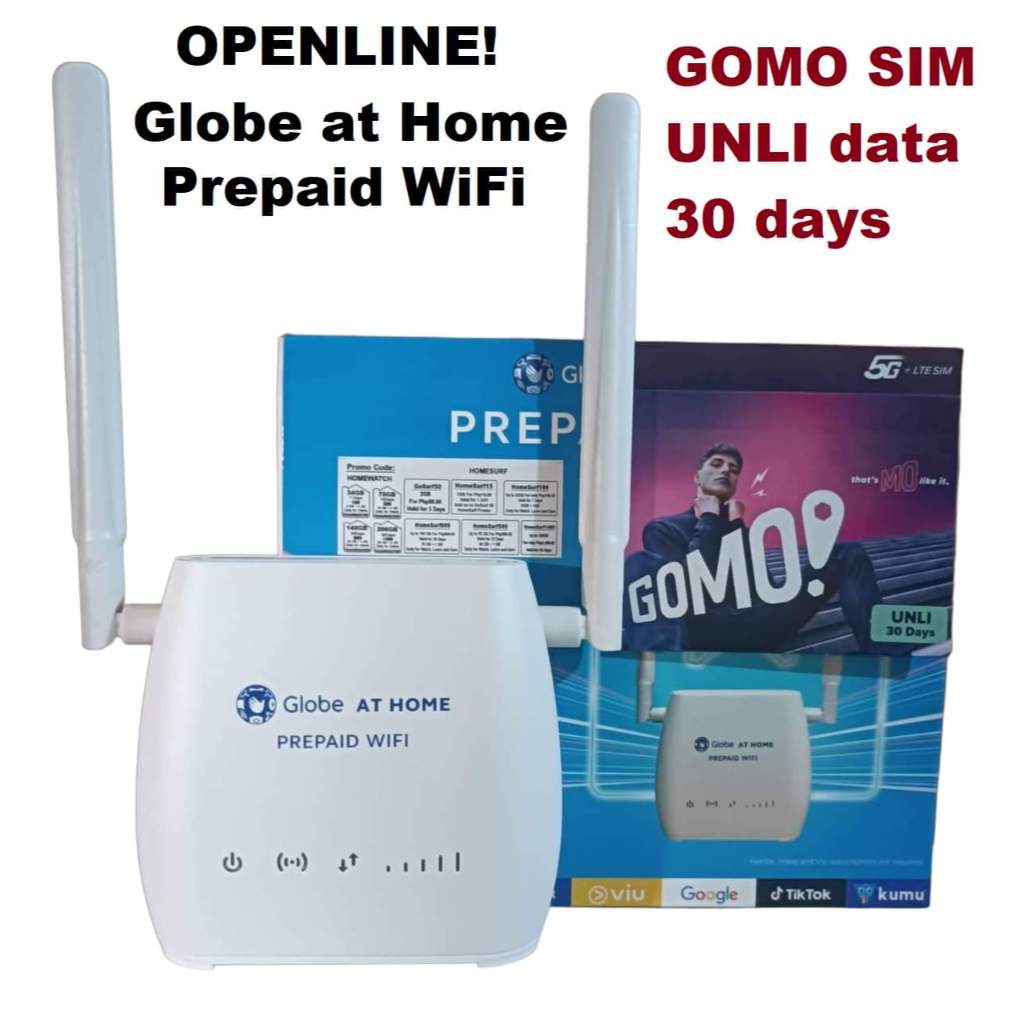 OPENLINE Globe at Home Prepaid WiFi ZLT S10G w/ GOMO! simcard UNLI data for 30 days | Shopee ...