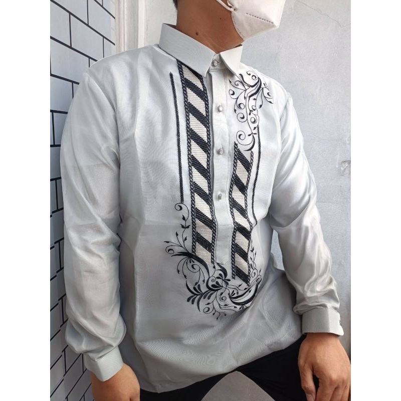 Barong tagalog Colored and modern barong for men with linning | Shopee ...
