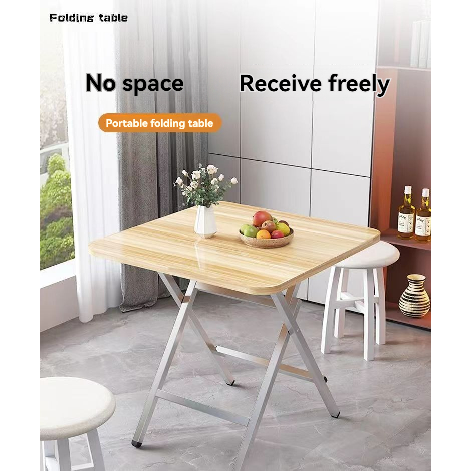 Simple small folding table Home study table Portable dining table outdoor folding table | Shopee ...