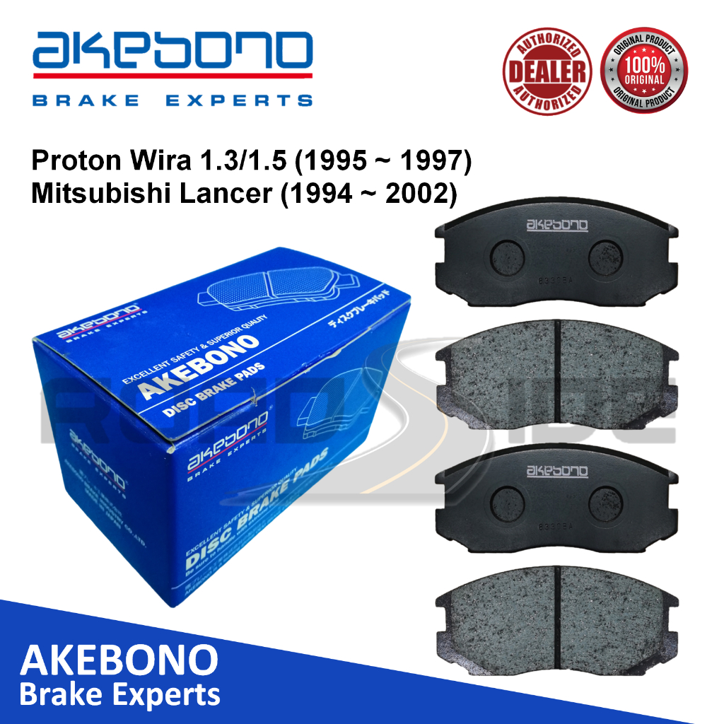 Akebono Front Brake Pads for Mitsubishi Lancer (1994 - 2002), Proton ...