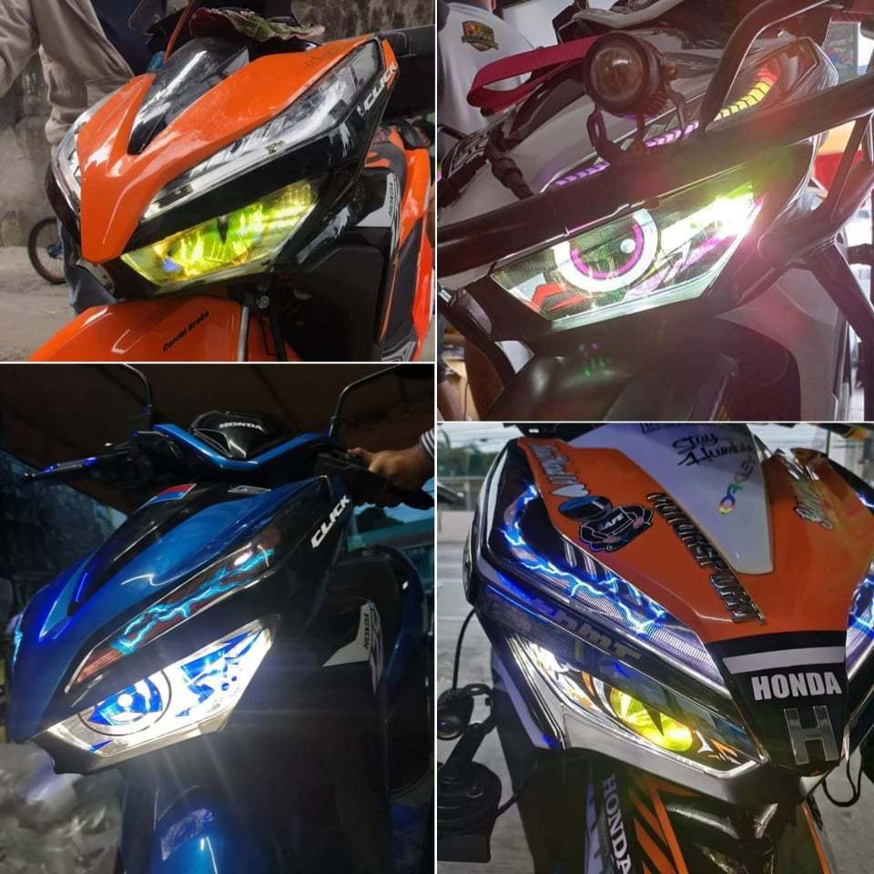 Honda Click V4 - V3 - V2 125i / 150i Transparent Winker Eye sticker ...