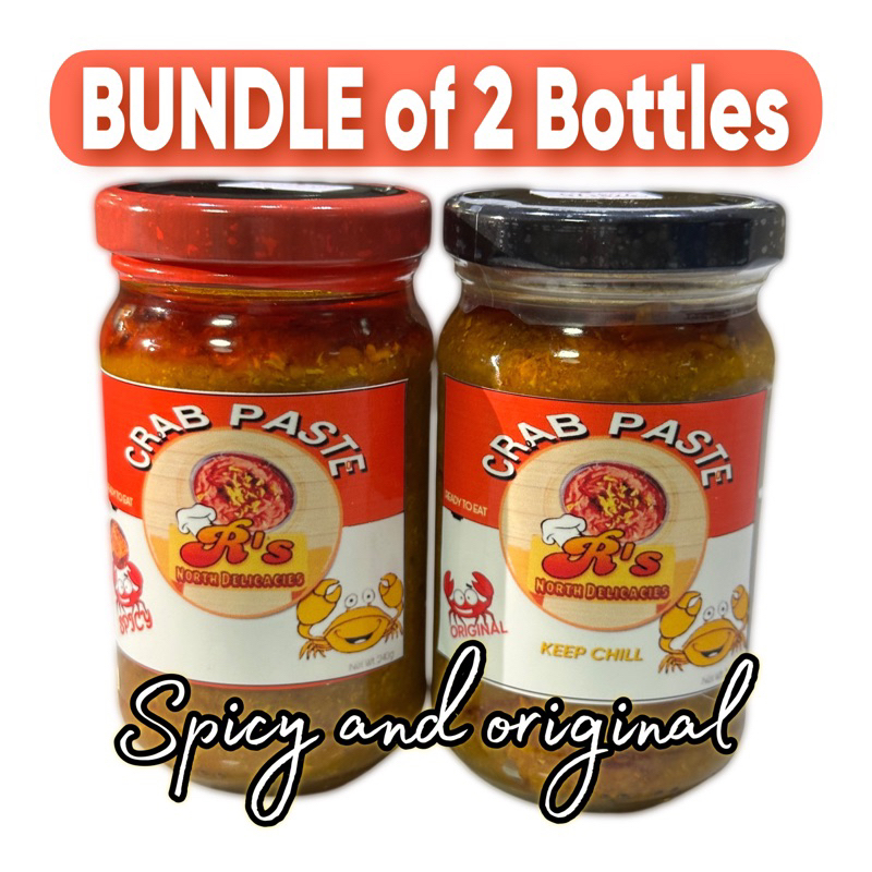 RSSHOPS Pure Crab Paste Bundle 2 bottles Spicy and Flavor Instant Food ...